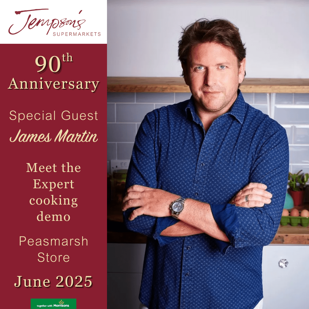 An Evening with James Martin: Celebrating Jempson’s 90th – Jempsons