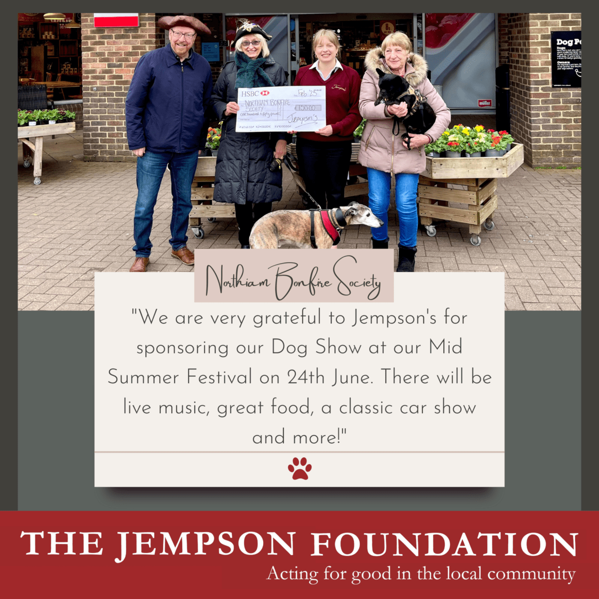Donation to Northiam Bonfire Society – Jempsons