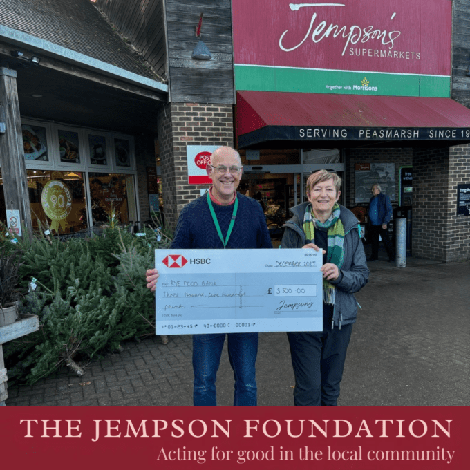 The Jempson Foundation Supports Rye Food Bank with £3,500 Donation ...